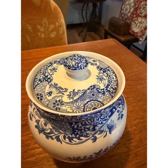 Spode | Accents | Vintage Spode Blue Italian Storage Jar H8cm England ...